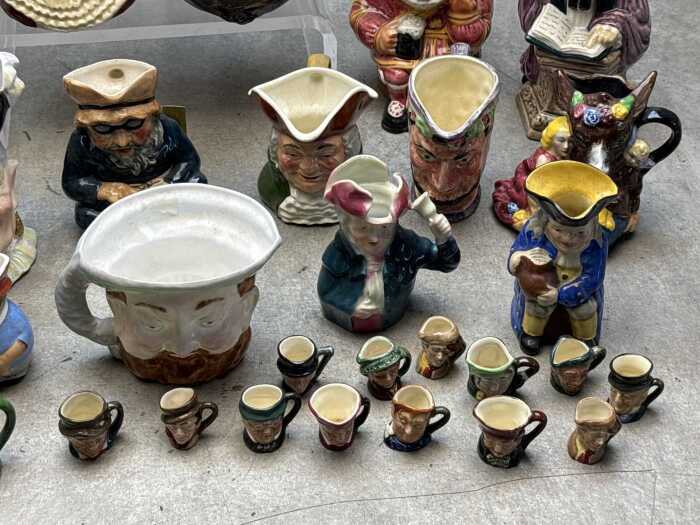 Collection of Toby and character jugs