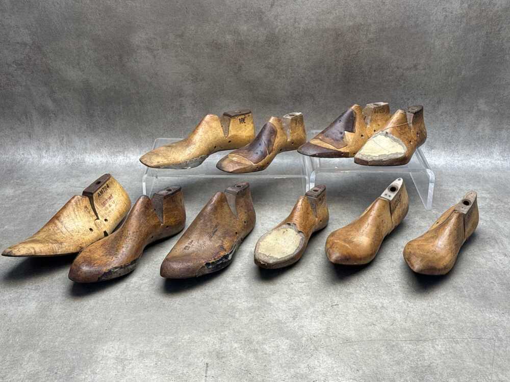 Group of vintage adult shoelasts